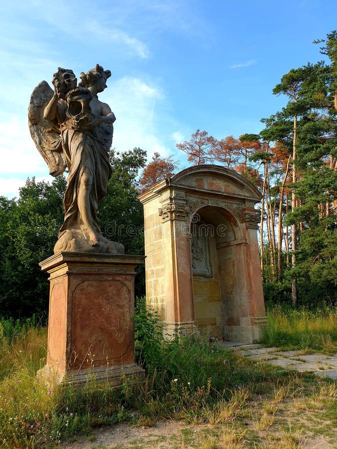 Baroque Statues during Sunset Next To Forest Stock Photo - Image of ...