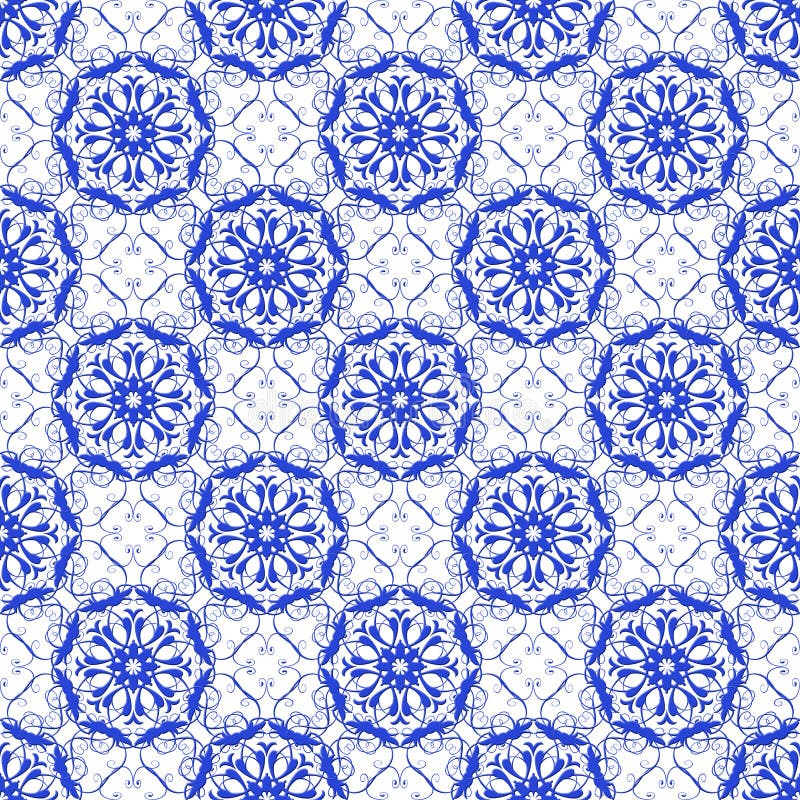 Baroque Style Seamless Pattern. Stock Illustration - Illustration of ...