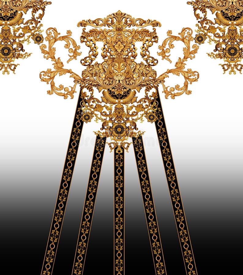 Baroque Texture Background. Vintage Illustration Texture Stock Illustration - Illustration of ...