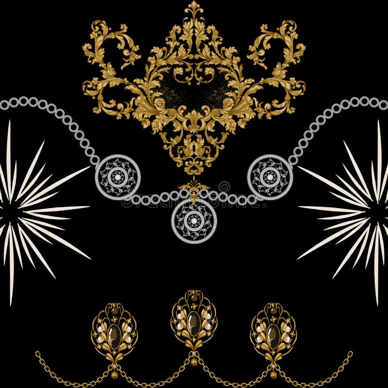 Baroque Texture Background. Vintage Illustration Texture Stock ...