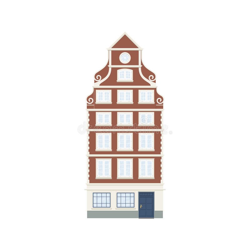 Baroque Townhouse Vector Illustration Stock Vector - Illustration of ...