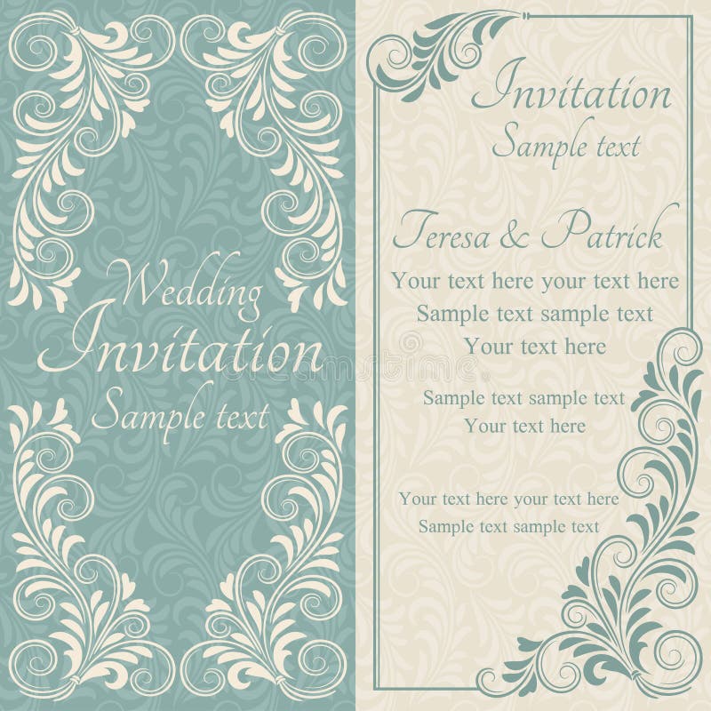 Classic Light Blue Background Invitation Stock Illustrations – 3,926 ...