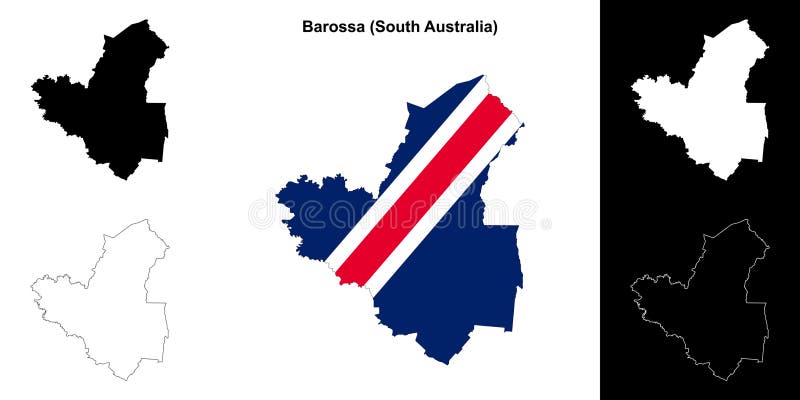 Barossa outline map stock vector. Illustration of area - 334797232