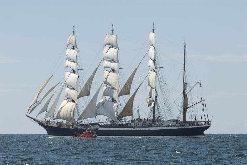 Barque Sedov editorial stock photo. Image of naval, staysail - 27820613