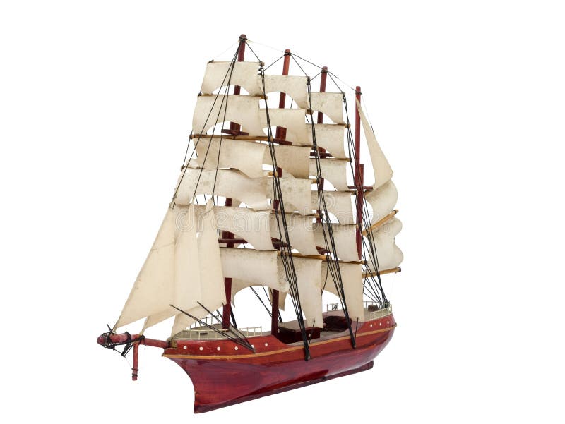 Barque Ship Gift Craft Model Wooden Stock Photo - Image of ocean ...