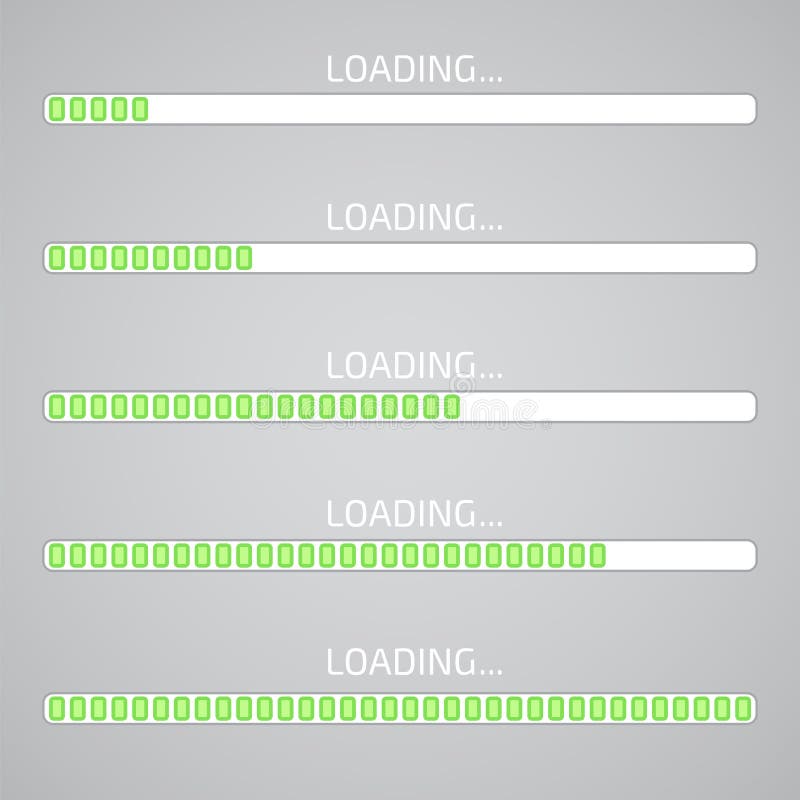 Barra De Cargamento Del Progreso Vector Plano Del Estilo Ilustración ...