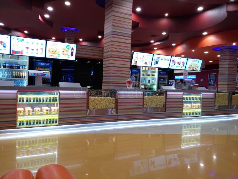 Barra De La Comida Del Cine Imagen editorial - Imagen de boletos ...