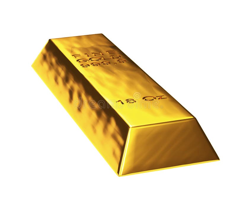 Barra del oro puro stock de ilustración. Ilustración de materia - 5398128