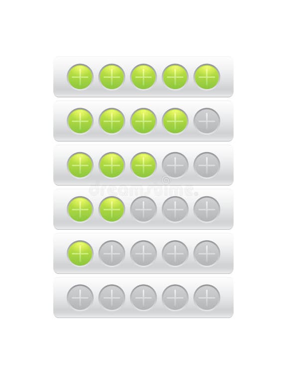Barra De Progreso De Plusses En Círculos Stock de ilustración ...