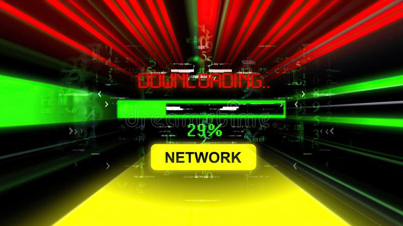 Barra De Progreso De Descarga De Red En La Pantalla Stock de ...