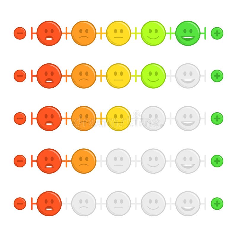 Barra Dell'emoticon Di Risposte Di Vettore Illustrazione Vettoriale ...