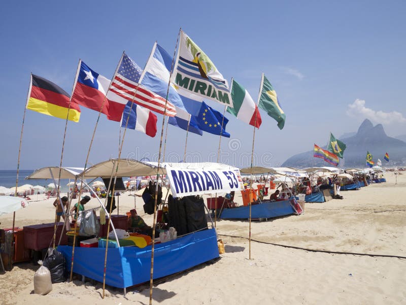 Barraca Brasileira Rio De Janeiro Da Praia Foto Editorial - Imagem de ...
