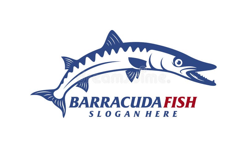 Barracuda Fish Design Vector Illustration, Creative Barracuda Fish Logo ...