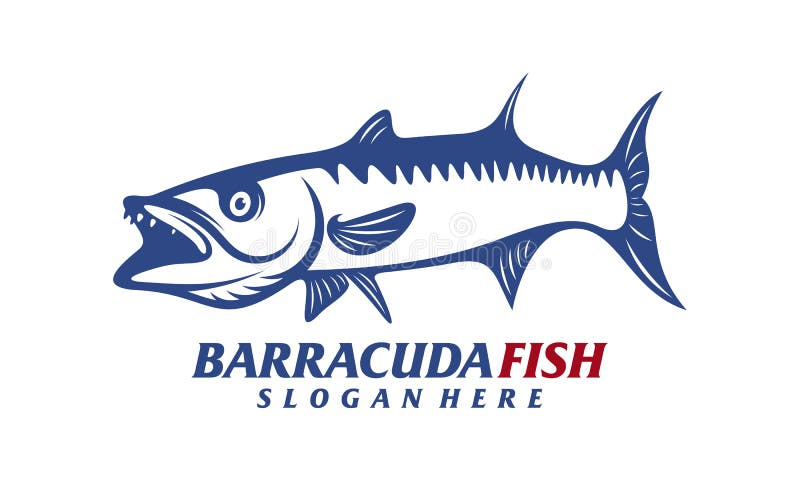 Barracuda Fish Design Vector Illustration, Creative Barracuda Fish Logo ...