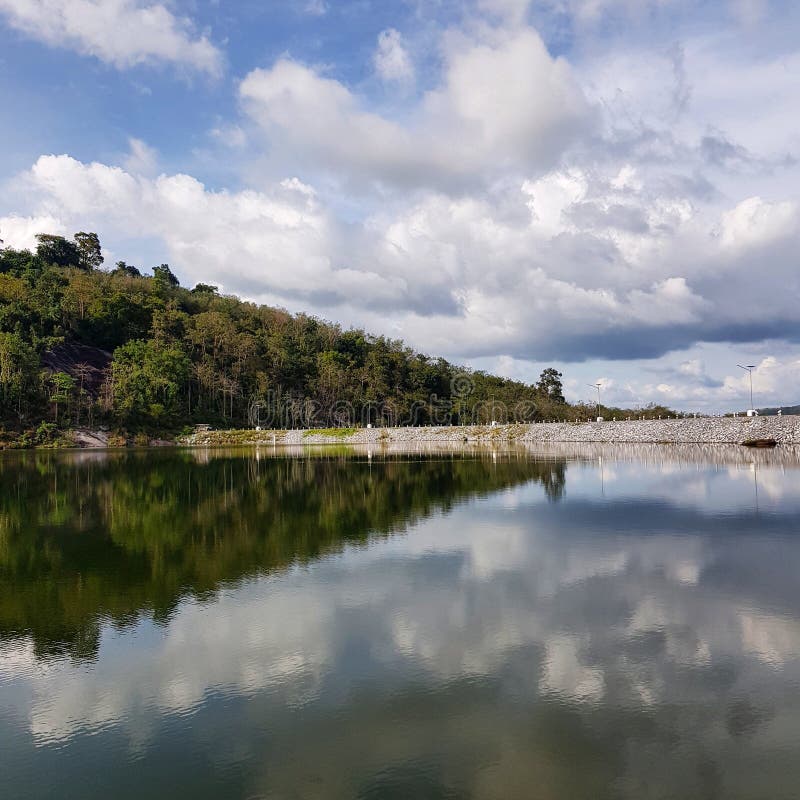 The small dam in Thailand stock photo. Image of countryside - 108404340