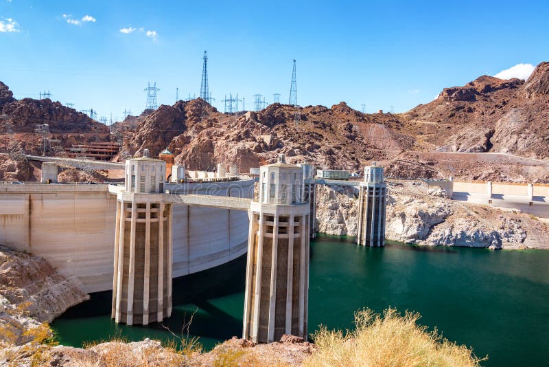 Barragem Hoover E Rio Colorado Imagem de Stock - Imagem de montanha ...
