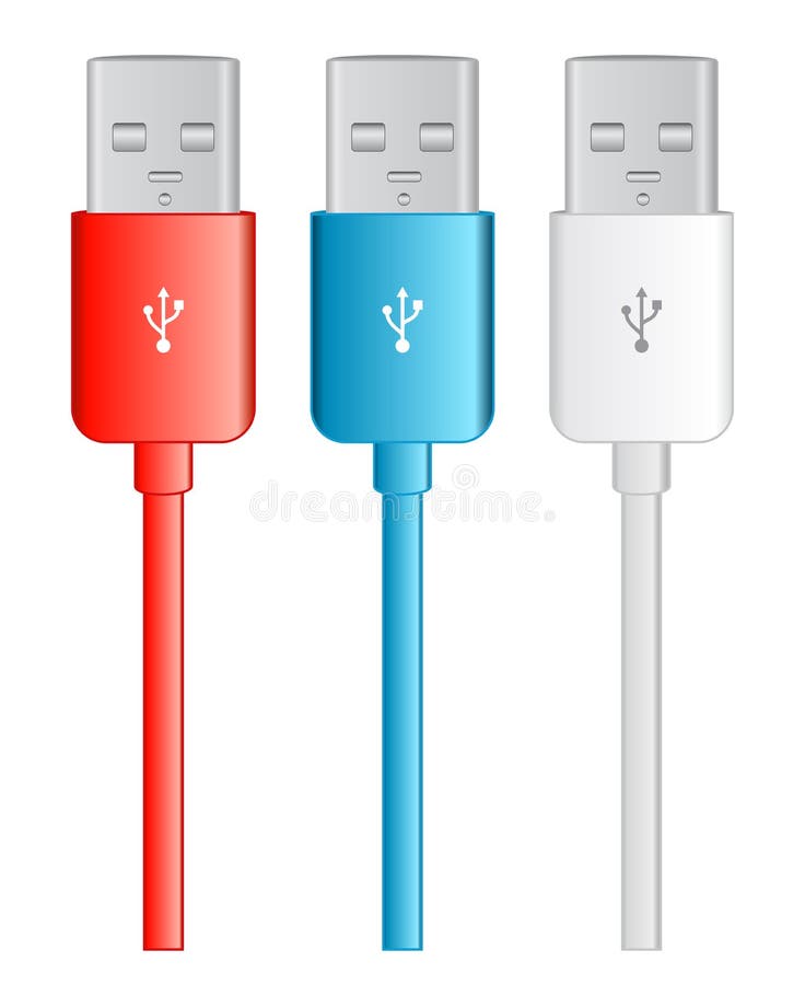 Barramento do usb da cor ilustração do vetor. Ilustração de ...