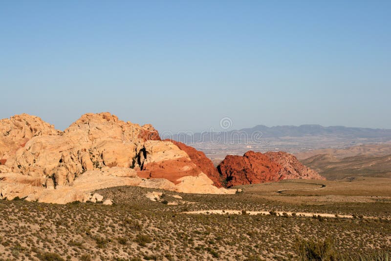 Barranca Roja De La Roca, Nevada Imagen de archivo - Imagen de cacto ...