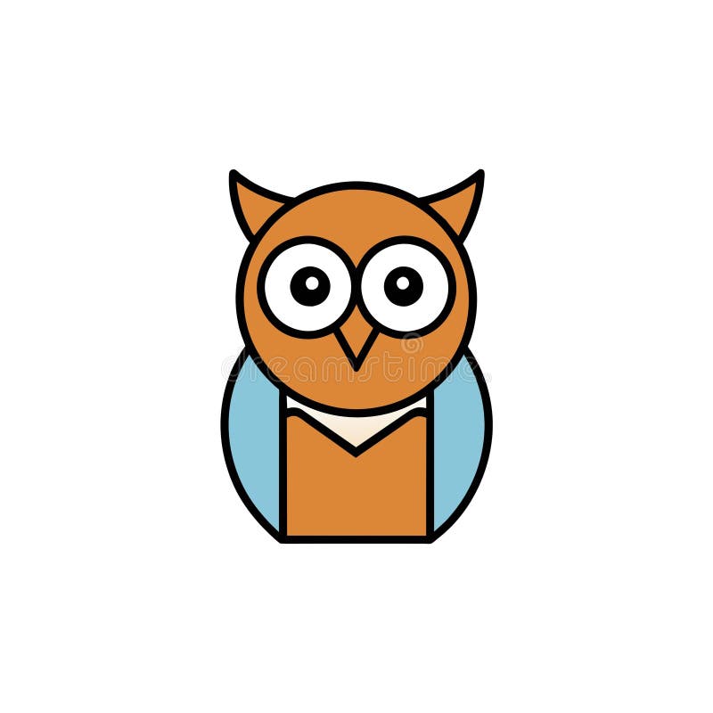 Barred Owl Knocks Icon Vector Illustration Stock Vector - Illustration ...