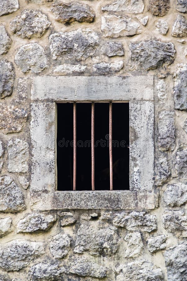 Barred prison window stock photo. Image of barred, stone - 51697982