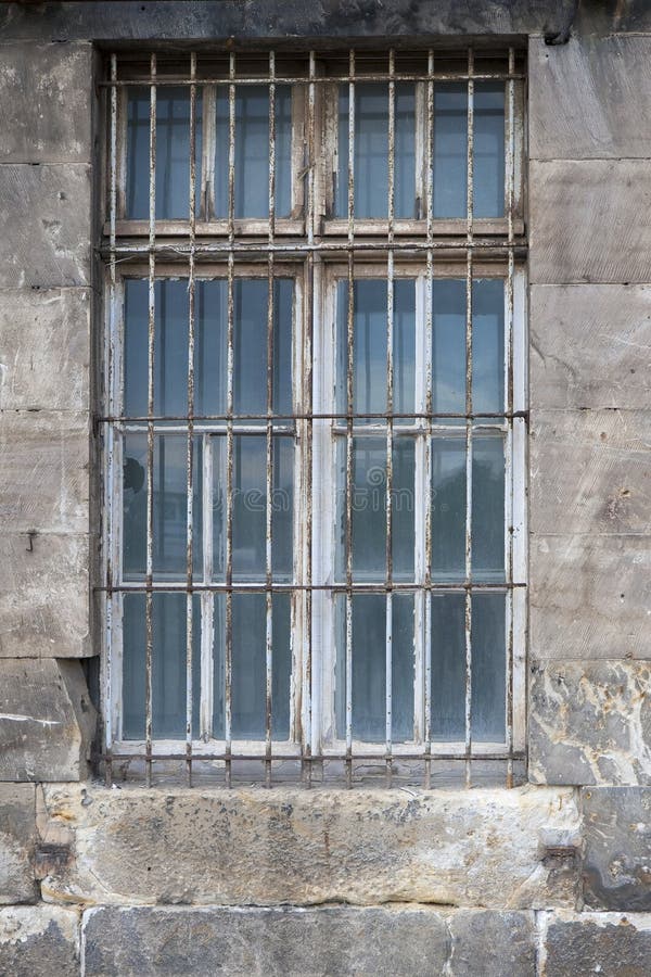 Barred Window stock image. Image of color, exterior, architecture ...