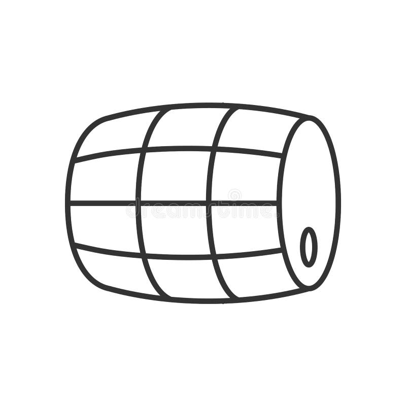 Barrel of beer icon stock vector. Illustration of wooden - 125465126