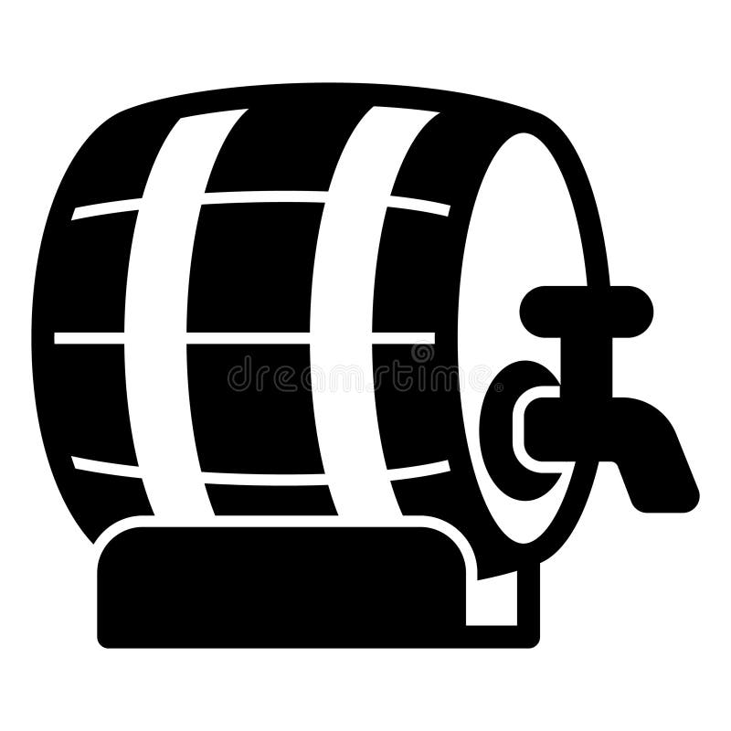 Barrel of Beer Solid Icon, Drinking Alcohol Concept. Vector Graphics Stock Illustration ...