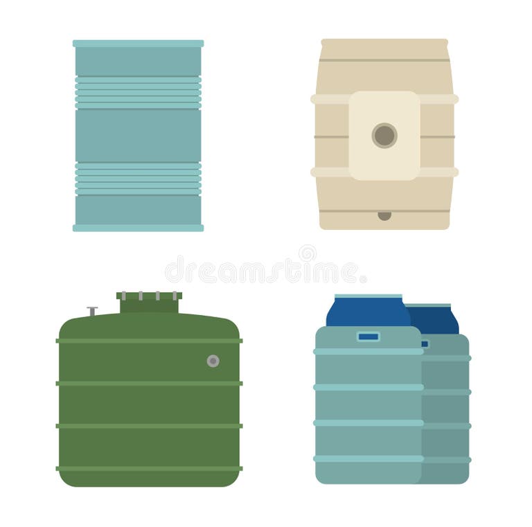 Barrel Capacity Tanks Vector Stock Vector - Illustration of drink ...