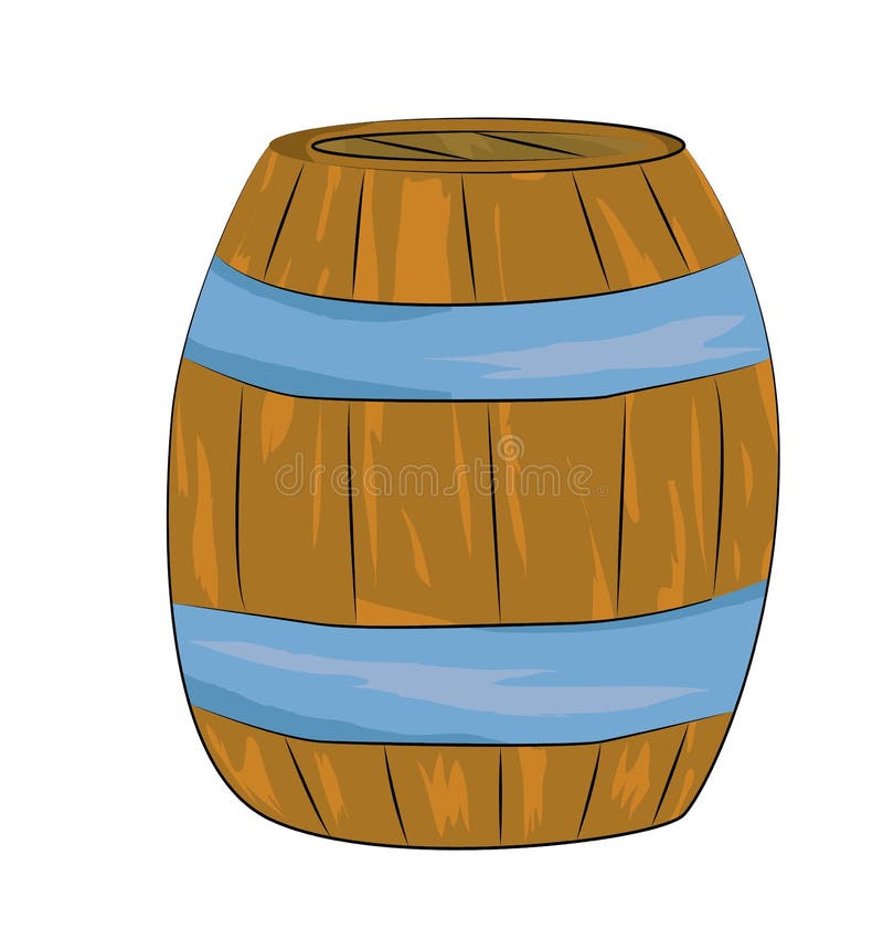 Sad barrel cartoon stock illustration. Illustration of wooden - 48498062
