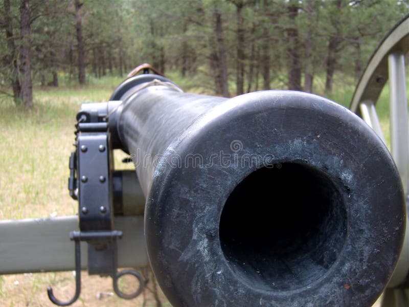 Barrel of Civil War Cannon stock image. Image of artillery - 5287257