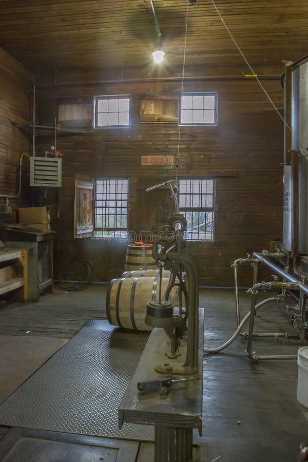 Barrel Filling Room in Distillery Stock Image - Image of american ...