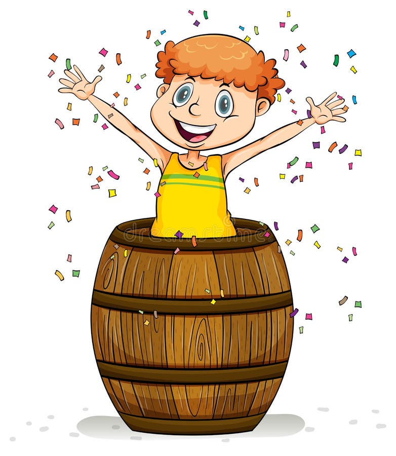 A barrel of fun idiom stock vector. Illustration of hollow - 50511036