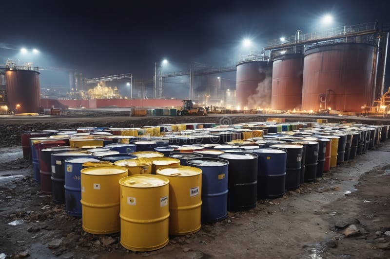 Hazardous Waste in Nature, Metal Containers with Chemical Substances ...
