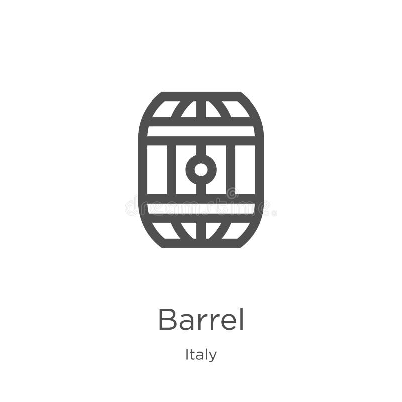 Barrel Icon Vector from Italy Collection. Thin Line Barrel Outline Icon ...