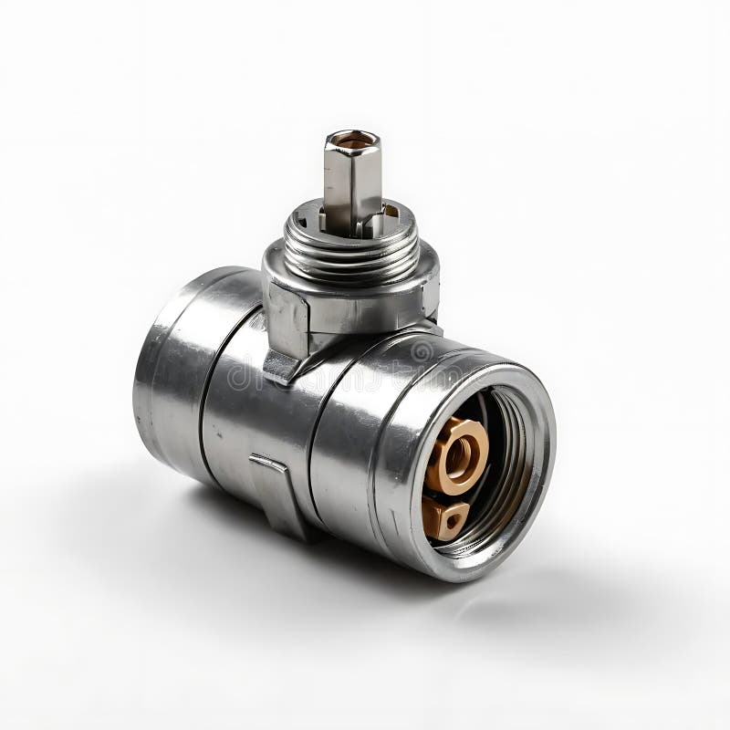 Barrel Jack Connector on a White Background Stock Illustration ...