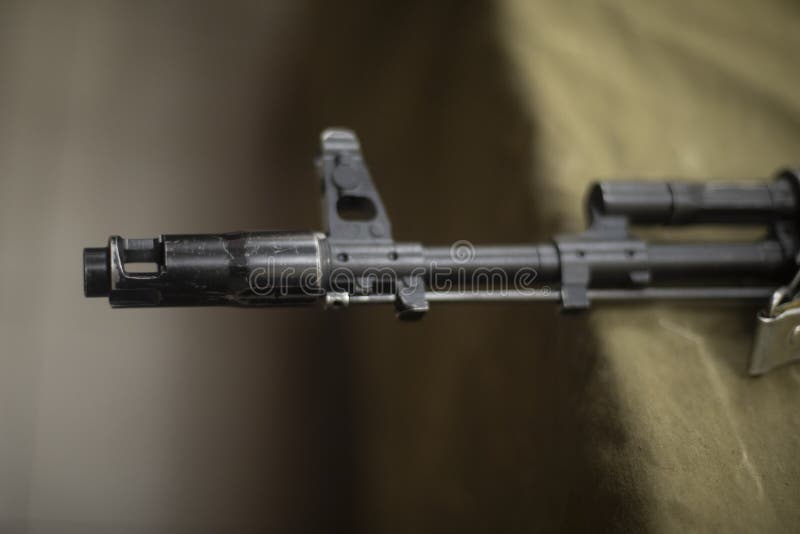 Barrel of Machine Gun. Russian Weapons Stock Image - Image of fire ...
