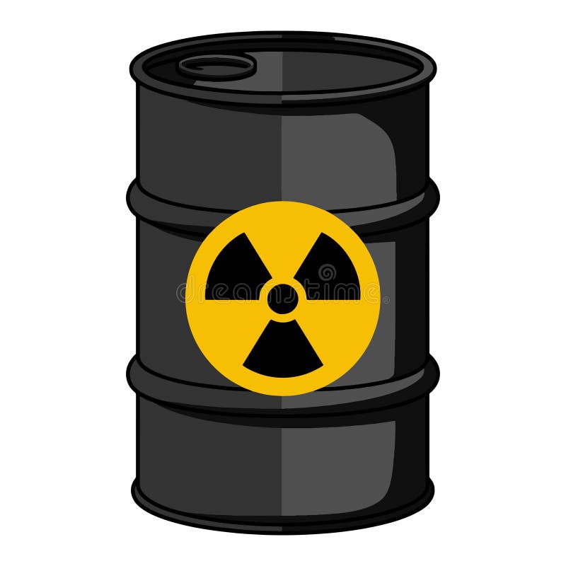 Barrel with Nuclear Pollution Icon. Vector Illustration of a Biohazard ...