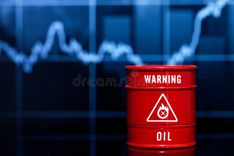 Barrel oil on blue chart stock image. Image of crude - 74410119