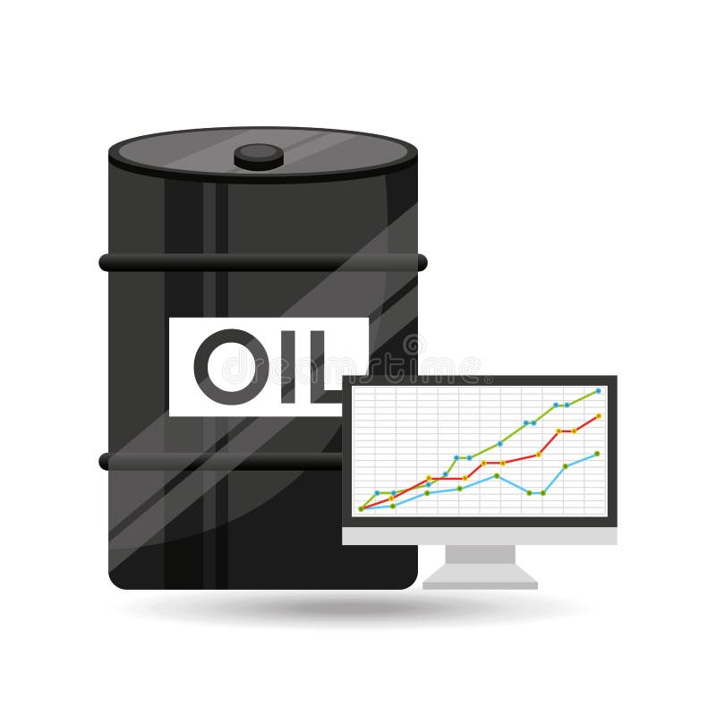Barrel Oil Concept Finance Graph Stock Vector - Illustration of ...
