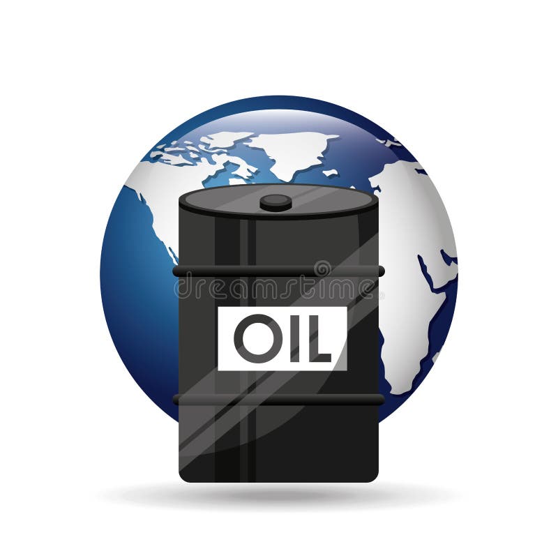 Barrel Oil Concept Globe World Stock Vector - Illustration of globe ...