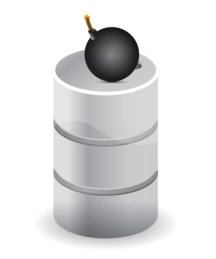 Barrel of Oil with Explosive Stock Vector - Illustration of bomb ...