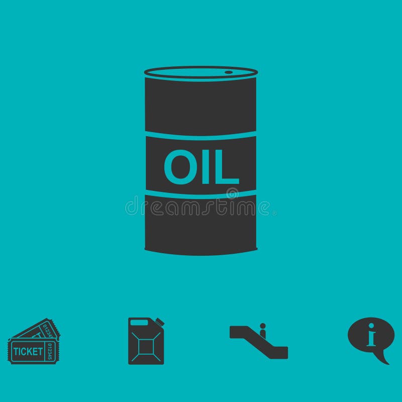 Barrel oil icon flat stock vector. Illustration of chemical - 137895473