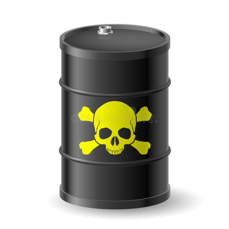 Barrel with Poisonous Substances Stock Vector - Illustration of ...