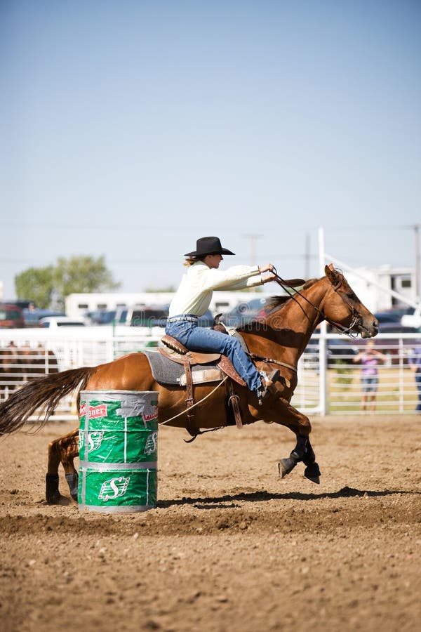 Rodeo Barrel Racing editorial stock photo. Image of champ - 20957648