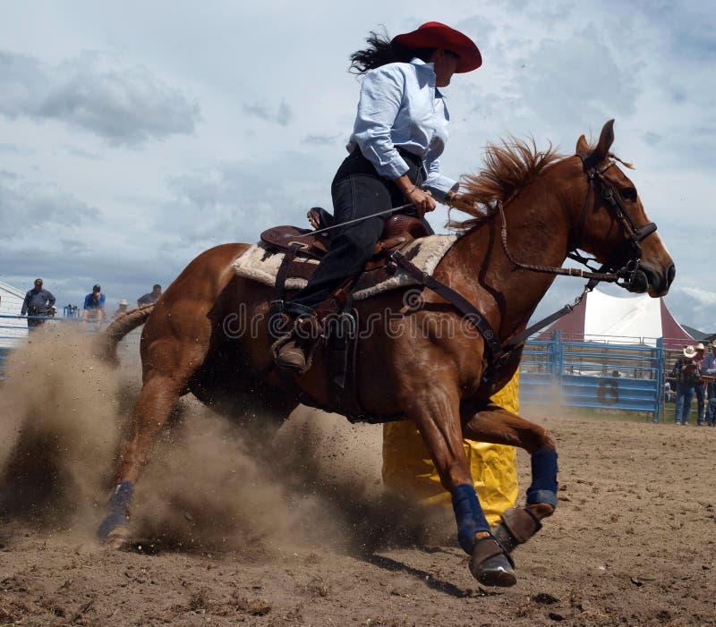 Barrel Racing stock photo. Image of arena, rodeo, horse - 6859030