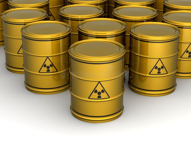 Barrel with sign Radiation stock illustration. Illustration of nuclear ...