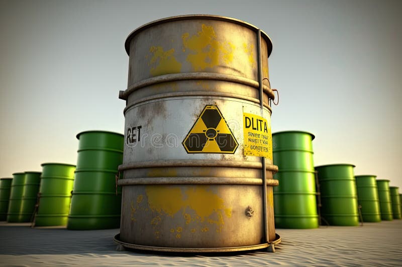 Barrel with Sign Radiation Generative Ai Stock Illustration ...