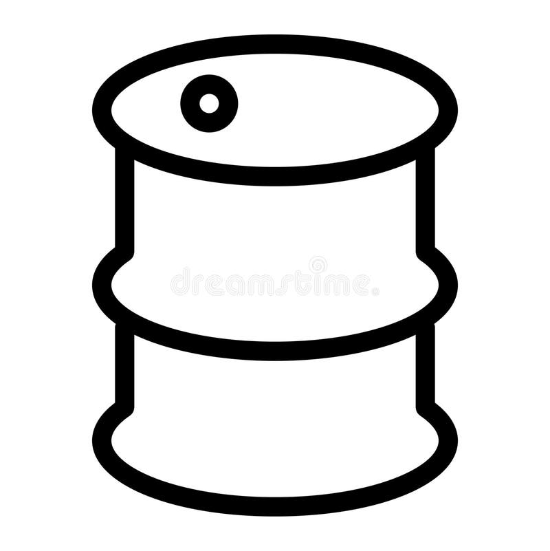 Barrel Storage Vector Line Icon Stock Vector - Illustration of storage ...