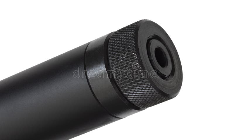 Barrel Thread Protector on a Rifle Isolated Stock Photo - Image of ...