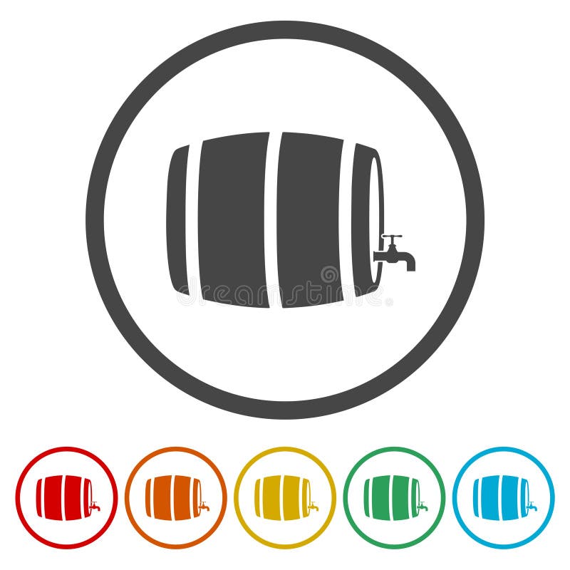 Barrel Vector Icons Set - Illustration Stock Vector - Illustration of ...